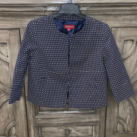 Merona | Jackets & Coats | Nwot Womens Merona Navywhite Fully Lined ...